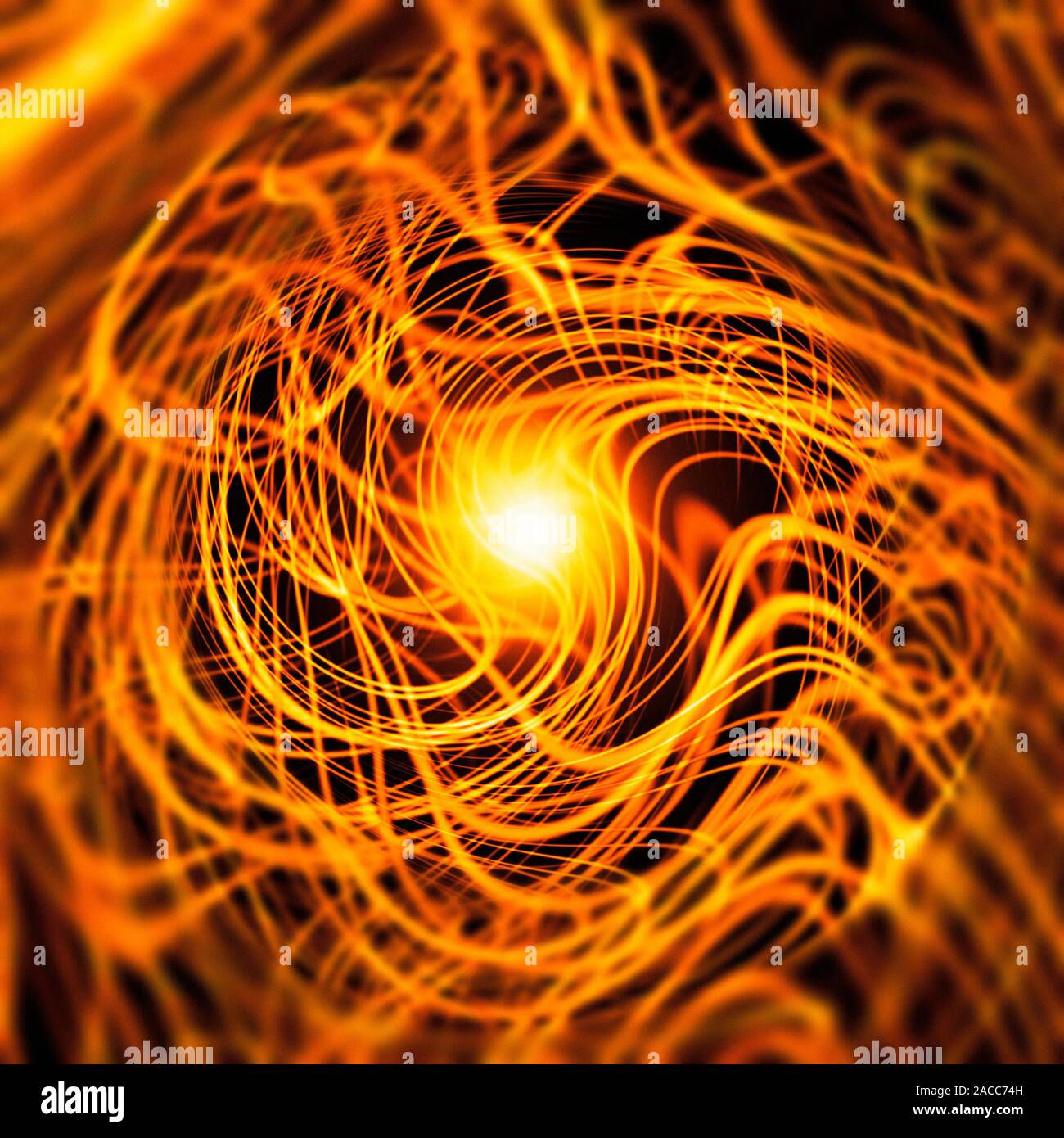Superstrings, conceptual computer artwork. The superstring theory is a ...