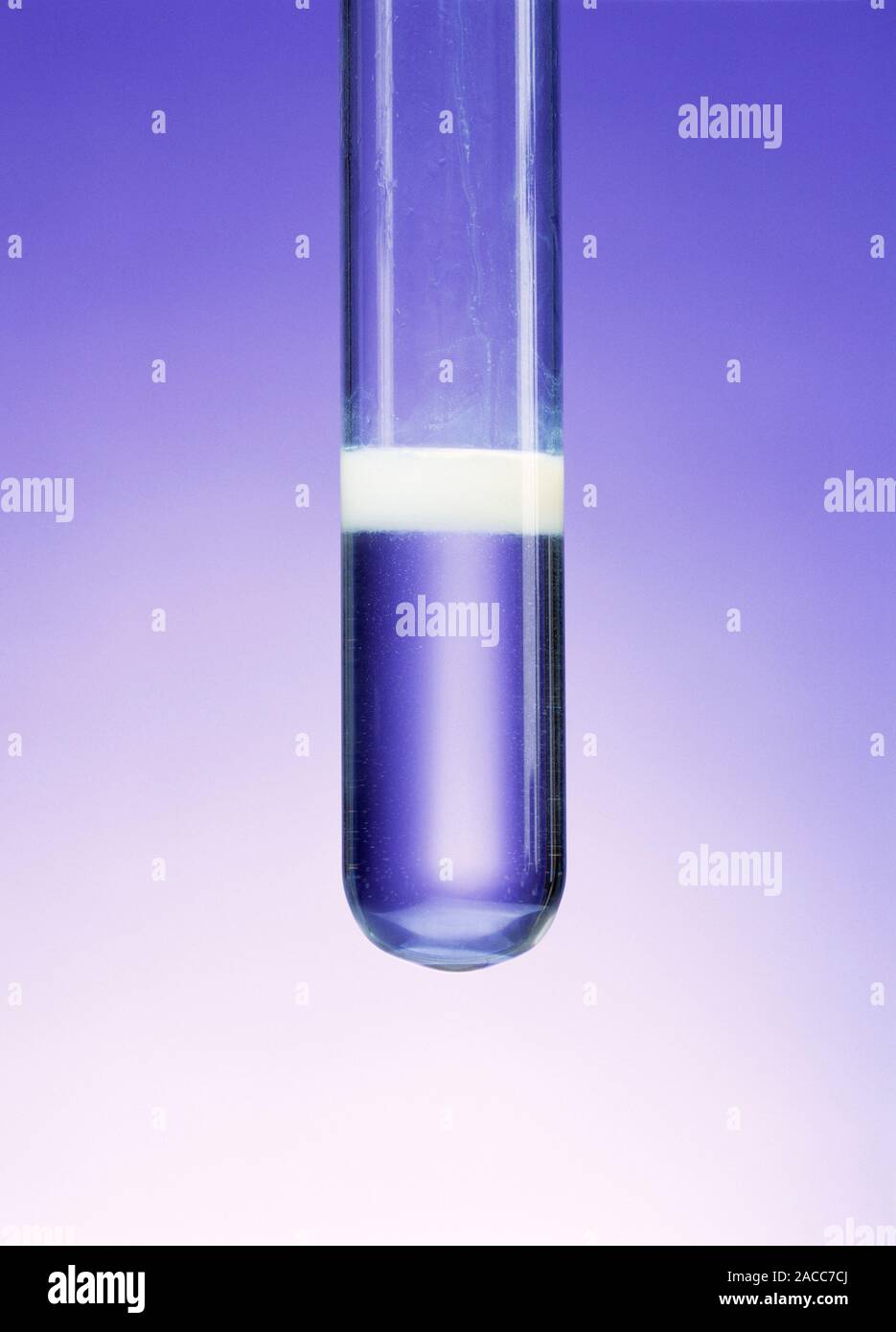 Silver iodide precipitation. Experiment showing the formation of a ...