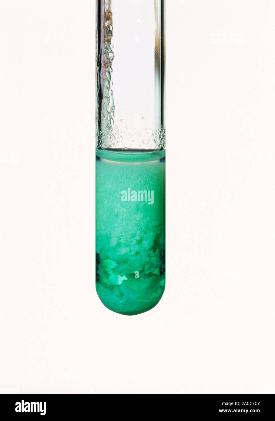 Chromium precipitation. Experiment showing the formation of a ...