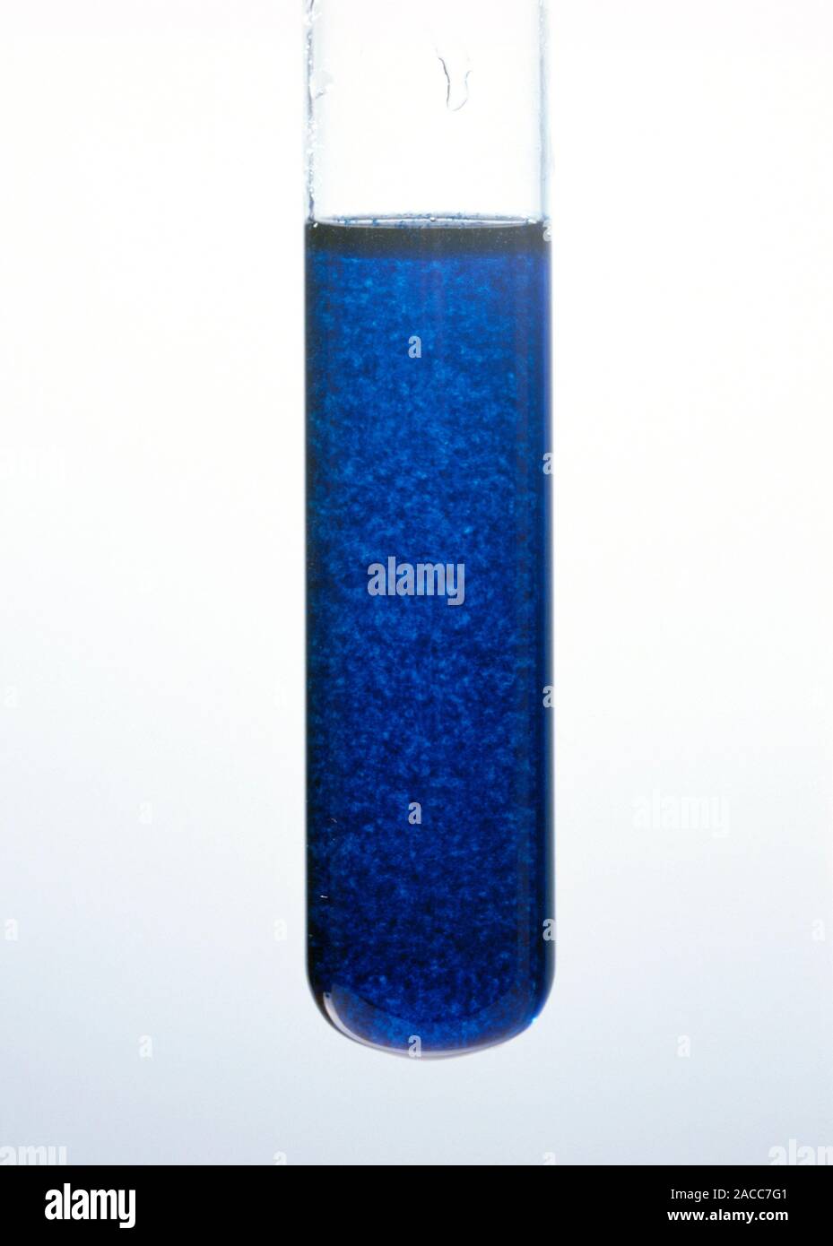 Iron precipitation. Experiment showing the formation of a precipitate ...