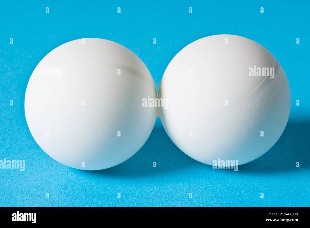 Hydrogen molecule. Model of a hydrogen molecule, consisting of two ...