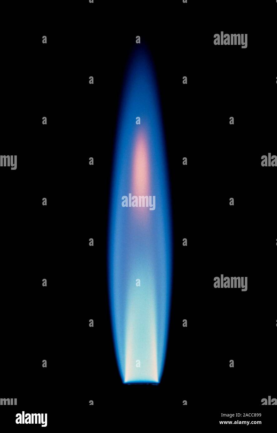 Propane gas flame from a bunsen burner Stock Photo - Alamy