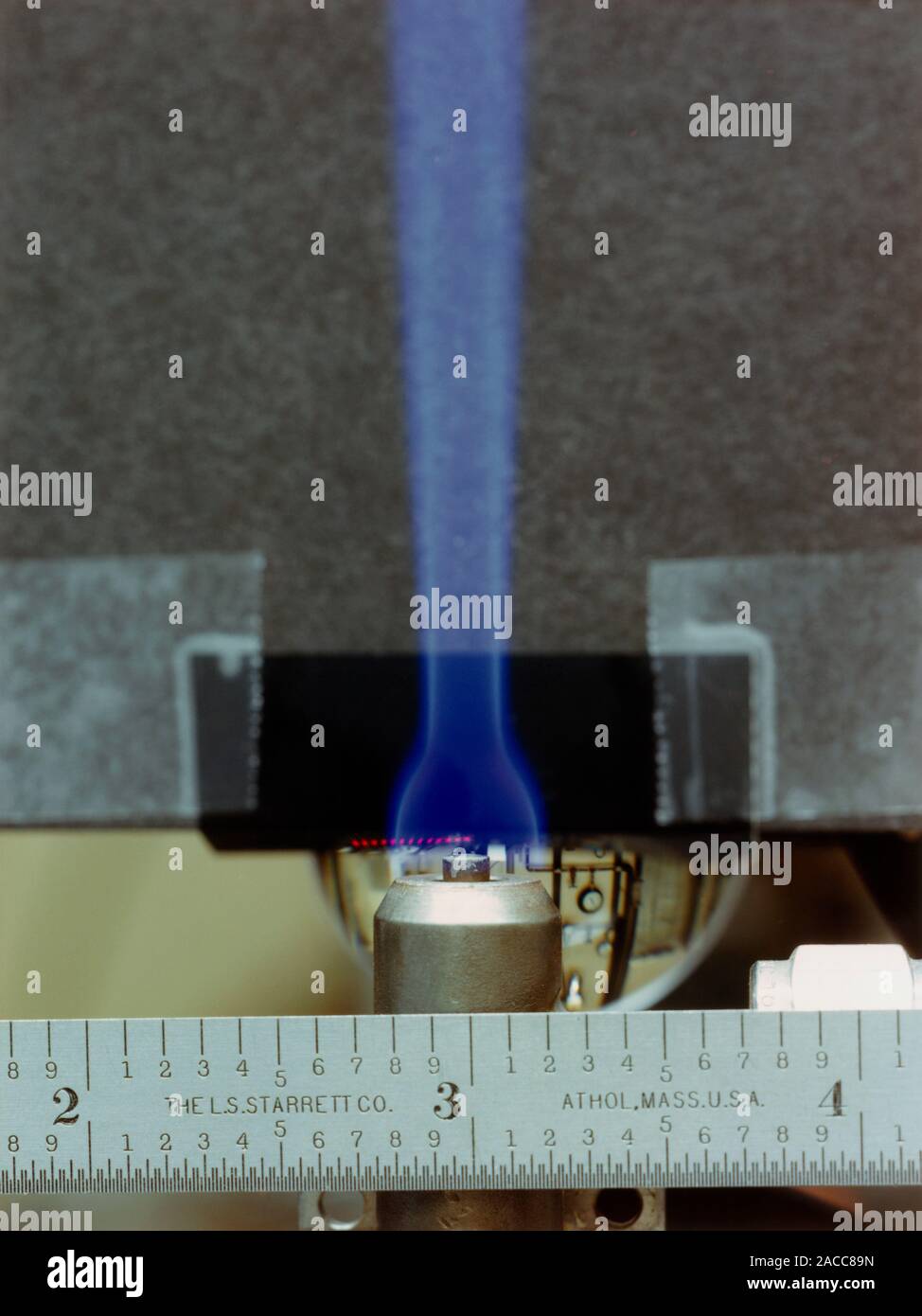 Bunsen burner flame under analysis at the Combustion Research Facility ...