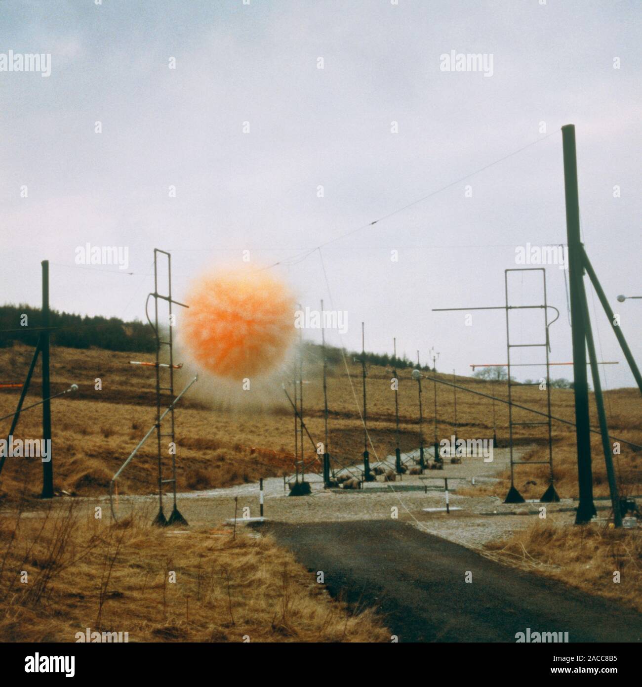 Explosion. Airborne detonation test of an industrial mining explosive ...