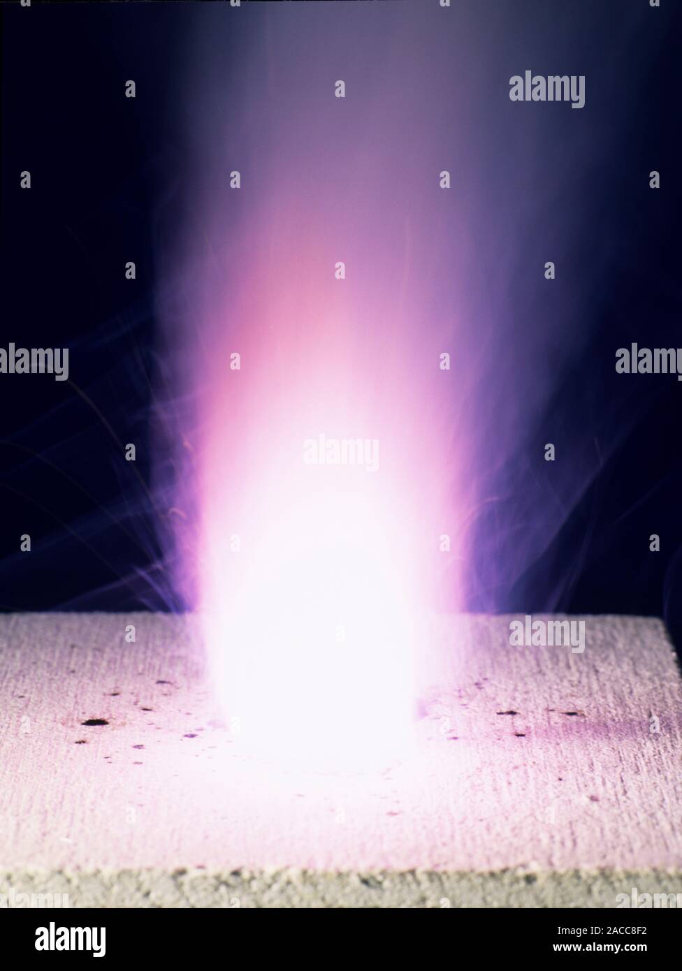 Potassium burning in air. Potassium (K) is a soft, highly reactive ...