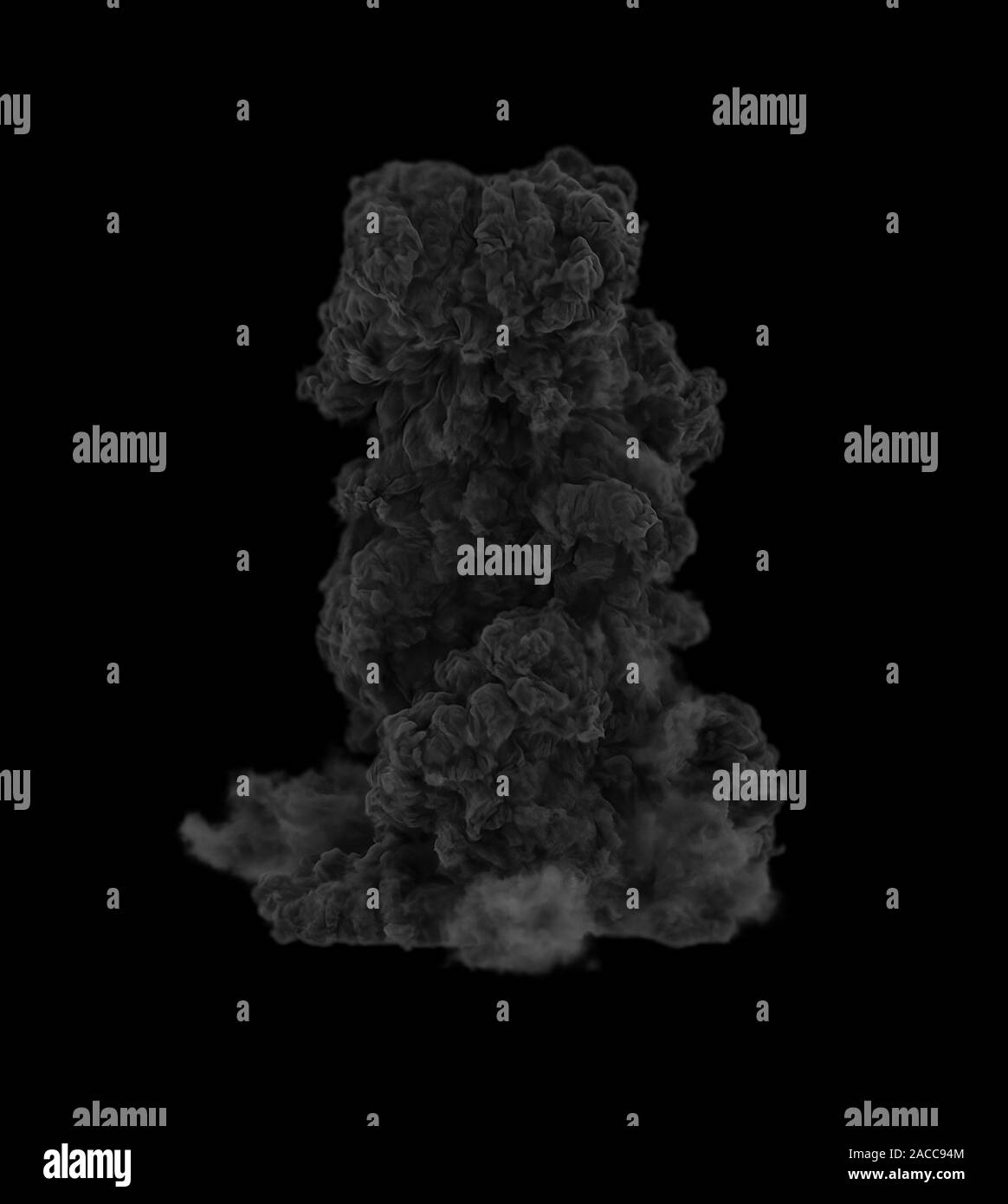Heavy Smoke Isolated On Black Background Stock Photo - Alamy