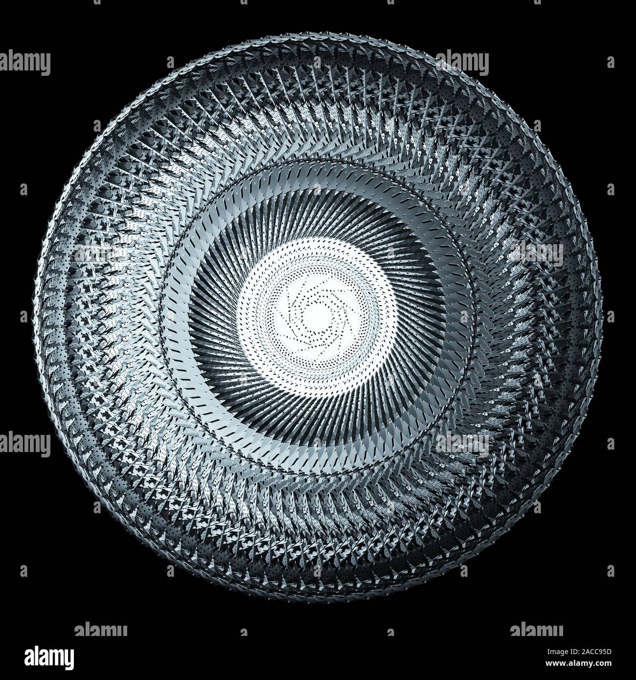 Industrial Gear With Rotating Blades Isolated On Black Background ...