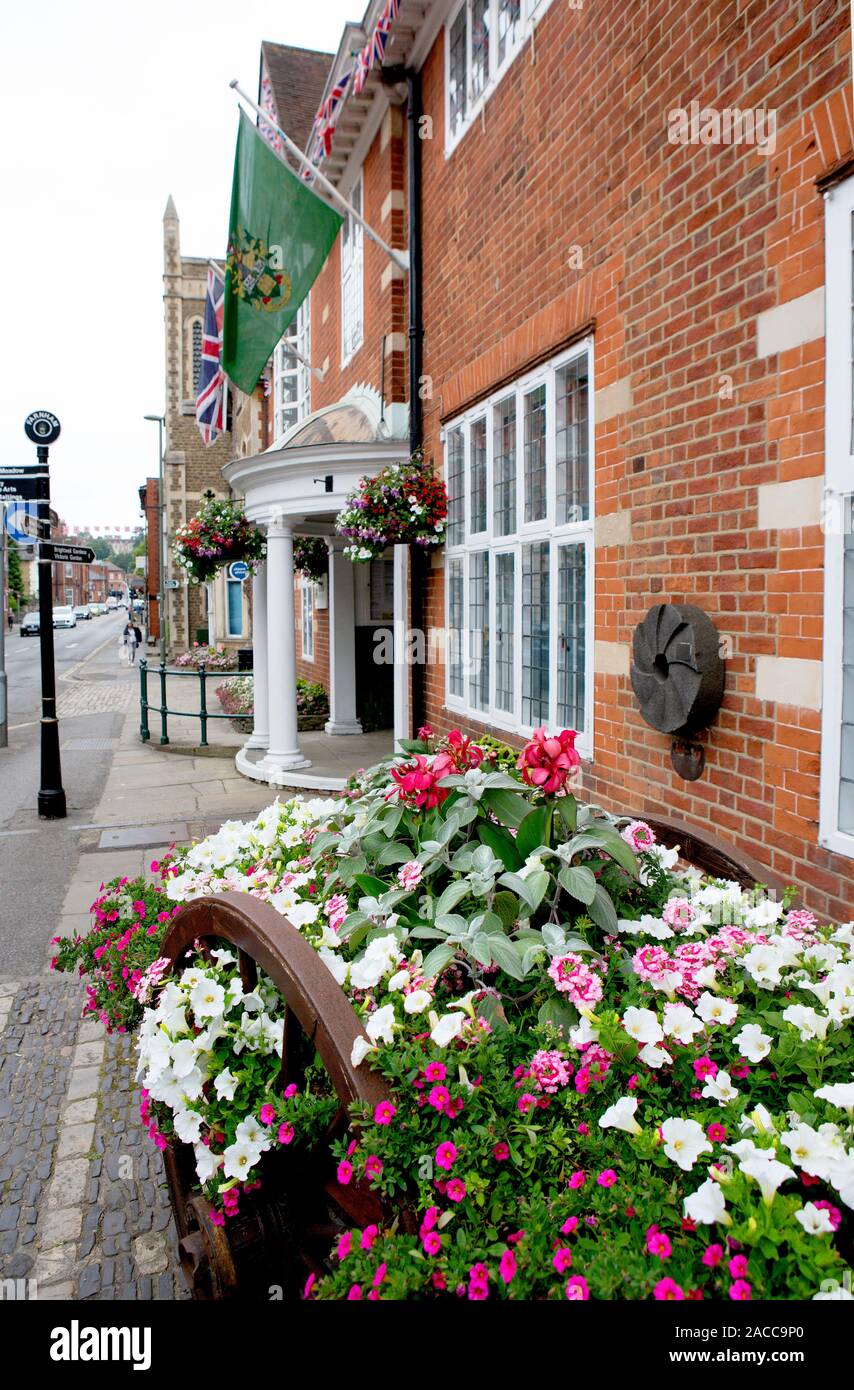 Farnham in Bloom. Surrey town of Farnham holds it's annual flower and ...