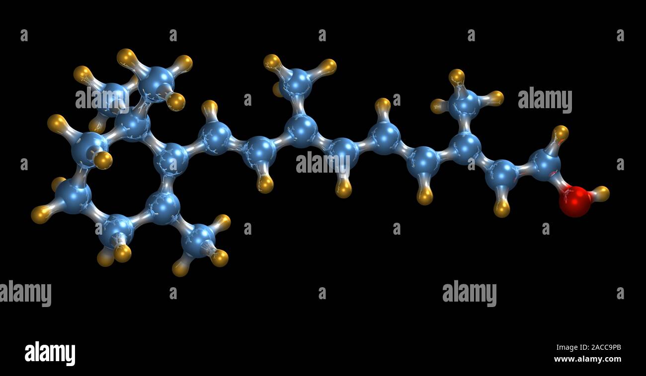 Vitamin A. Molecular model of the retinol form of vitamin A. Retinol is ...