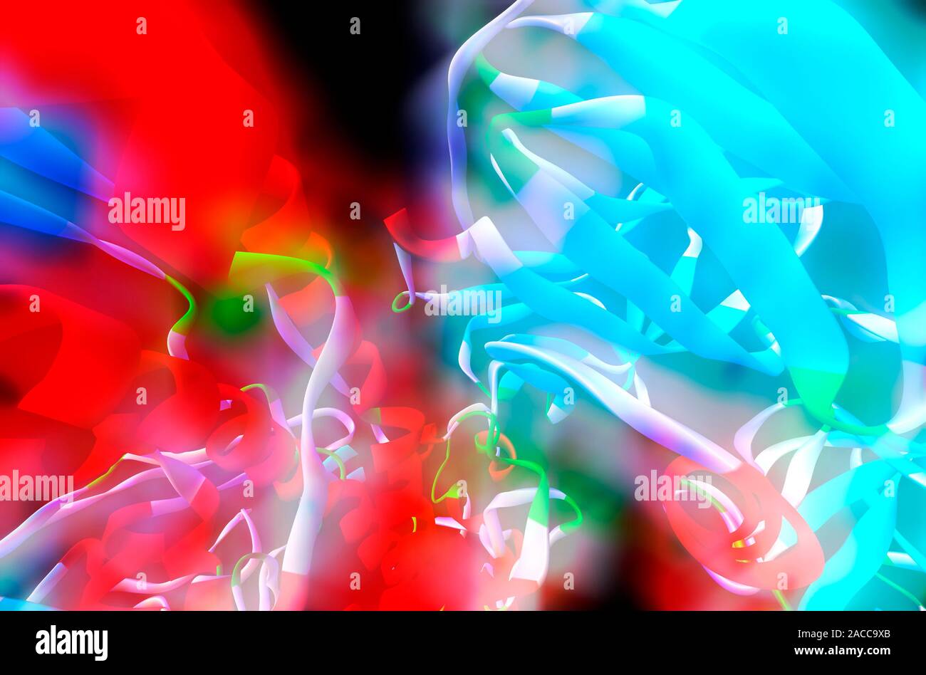 Botox molecule. Computer model of part of the neurotoxin, botox, which ...
