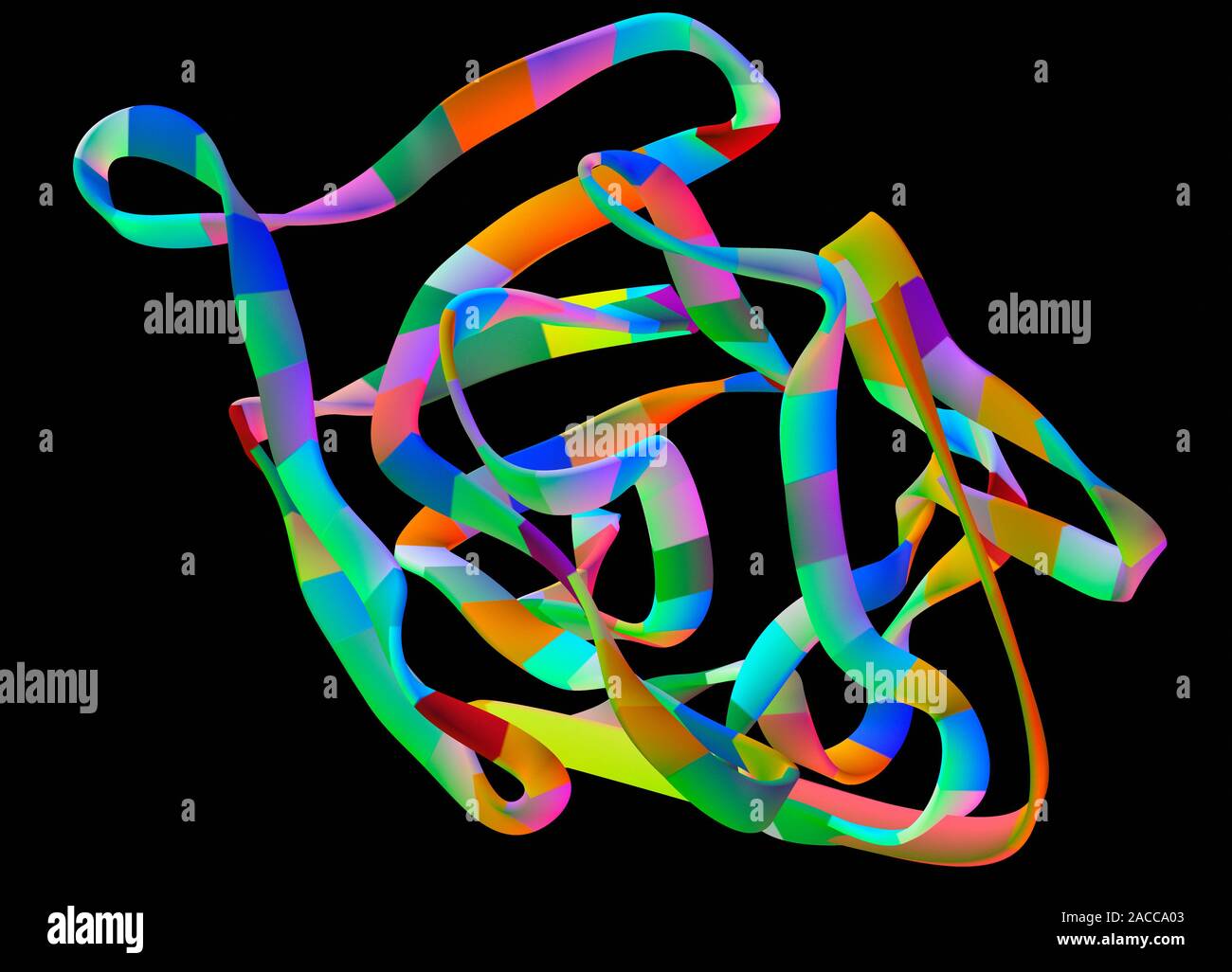 Blood clotting protein. Computer molecular model of Factor VIII ...