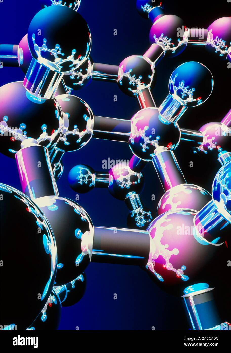 Corticosterone Computer Artwork Of Part Of A Molecule Of The Steroid