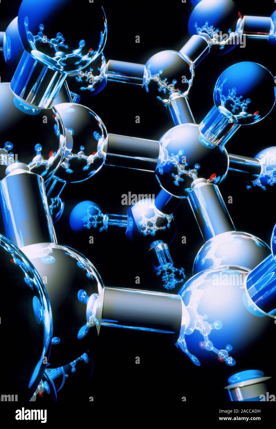 Corticosterone. Computer artwork of part of the molecule of the steroid ...