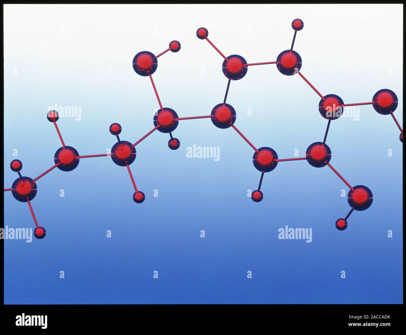 Adrenaline. Computer illustration of a molecule of the hormone ...