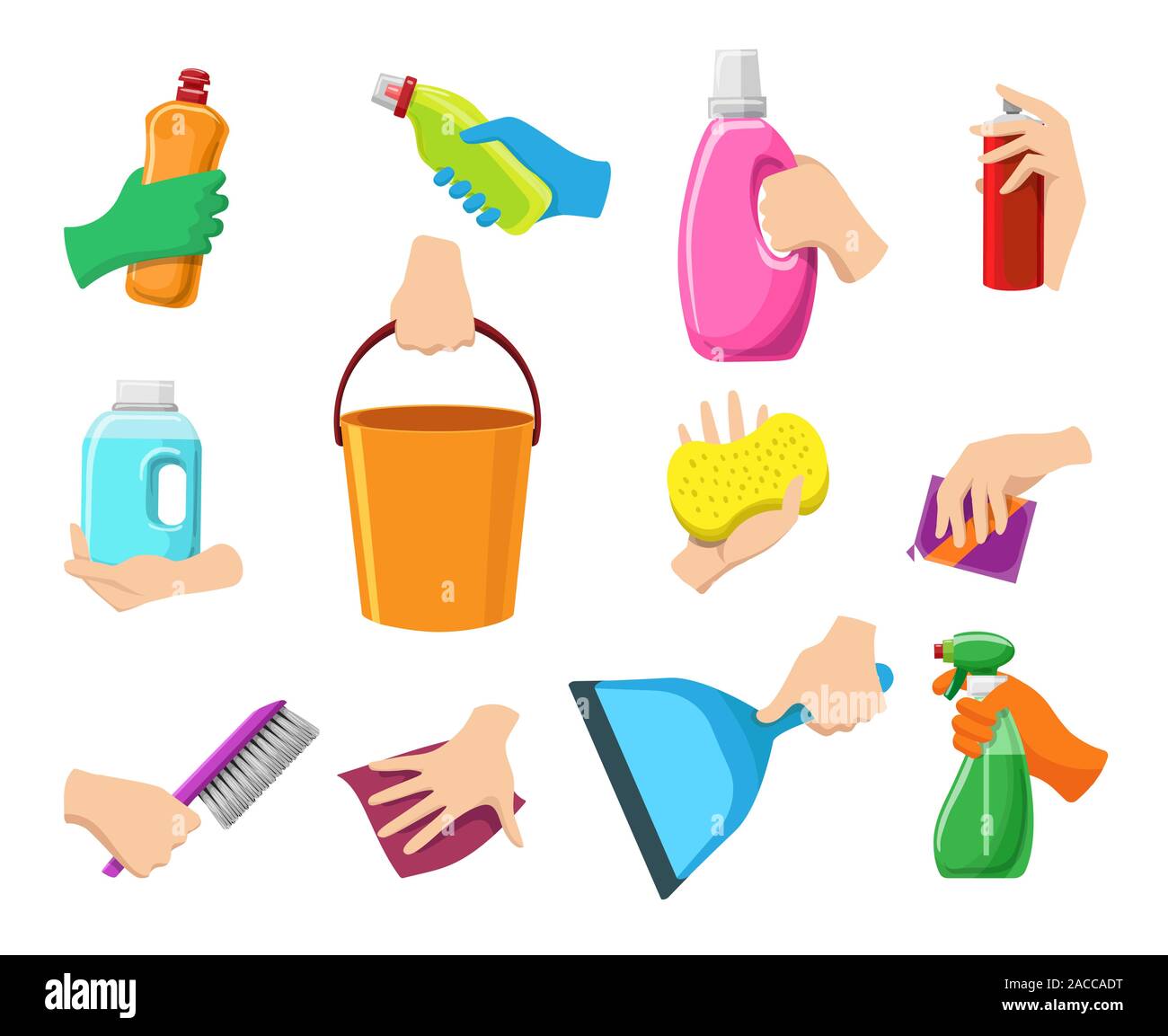 Mop in kitchen cleaning Stock Vector Images - Alamy