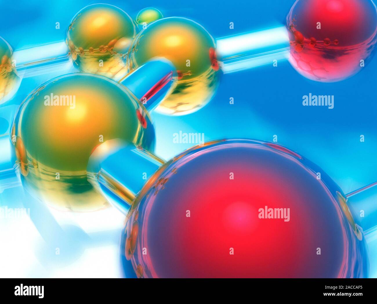 Adrenaline. Computer model of part of the molecular structure of the ...