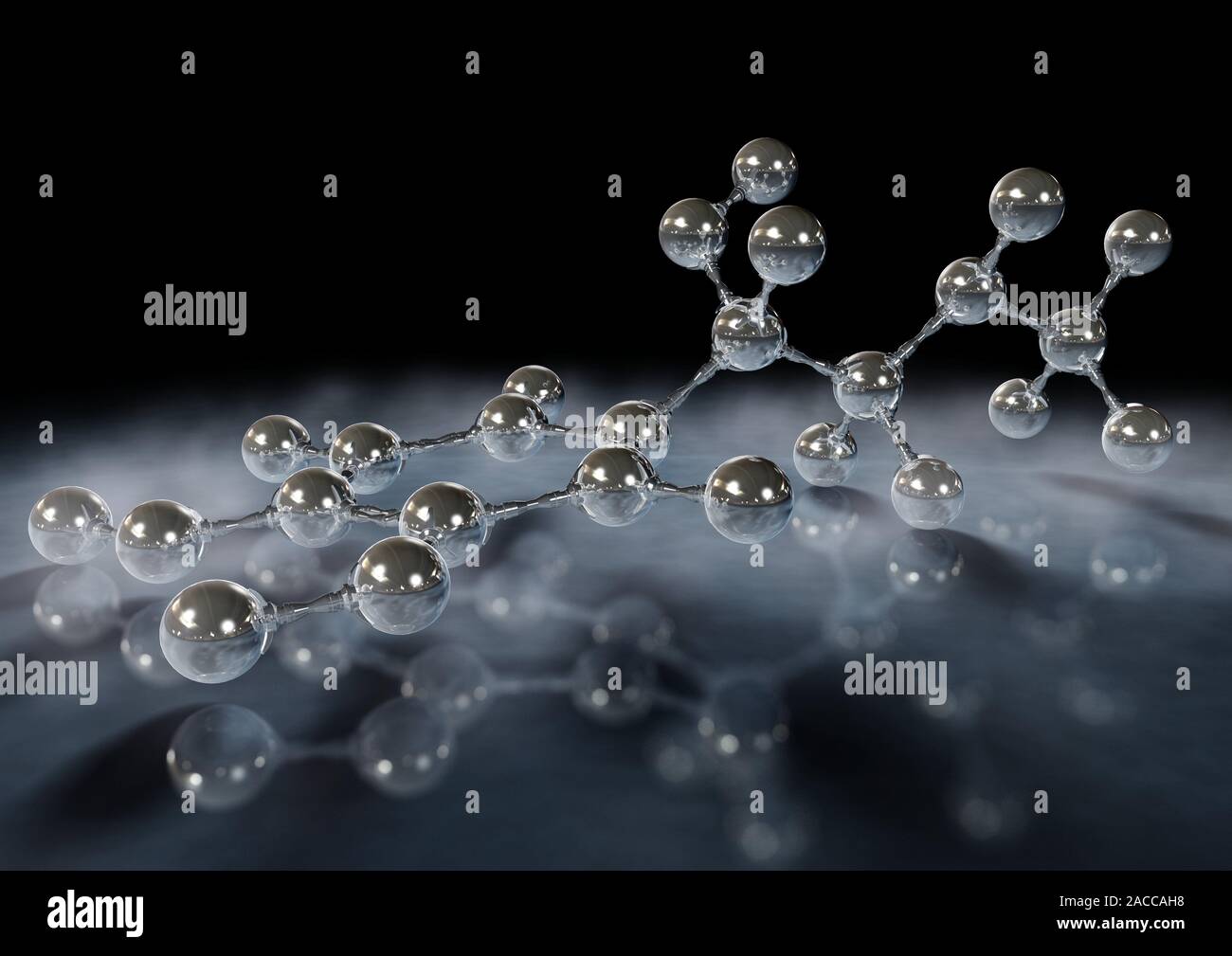 Adrenaline. Molecular model of adrenaline, or epinephrine, a hormone ...