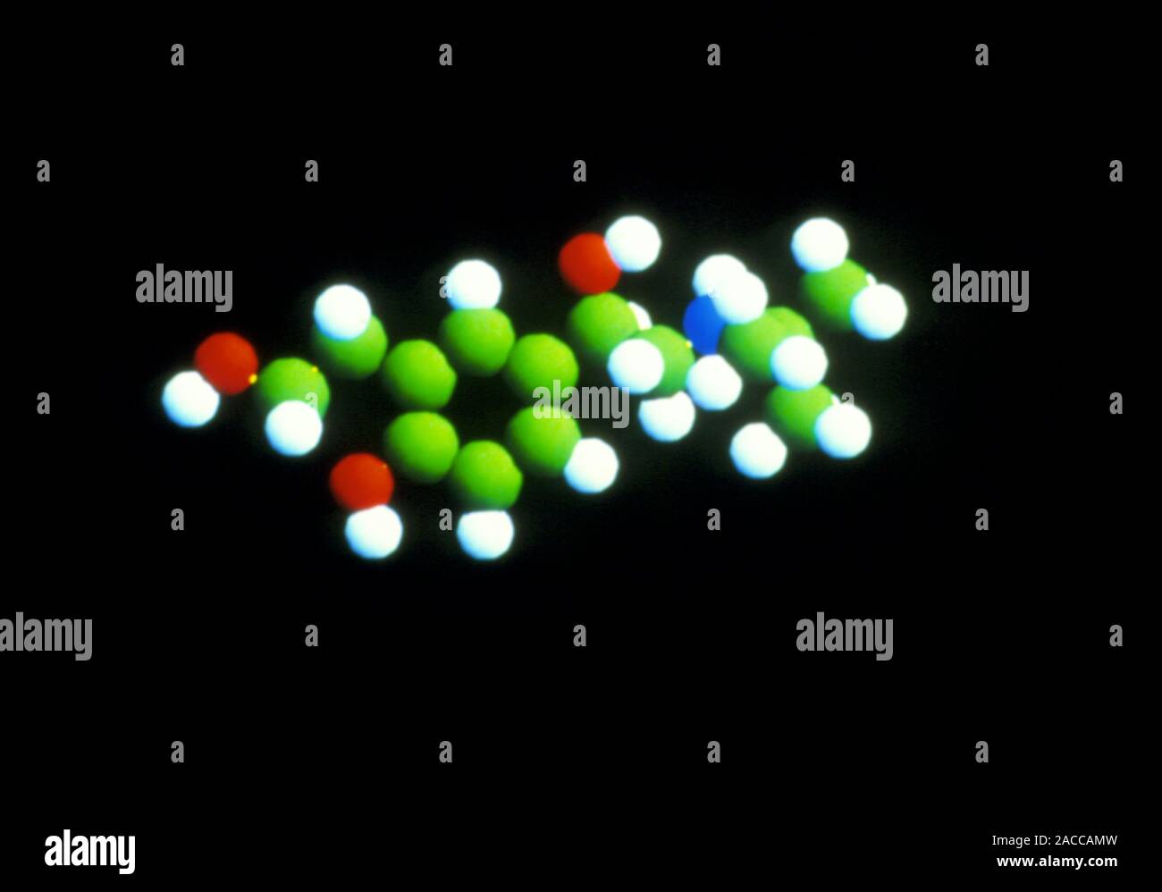 Computer graphics space-filling representation of salbutamol (trade ...