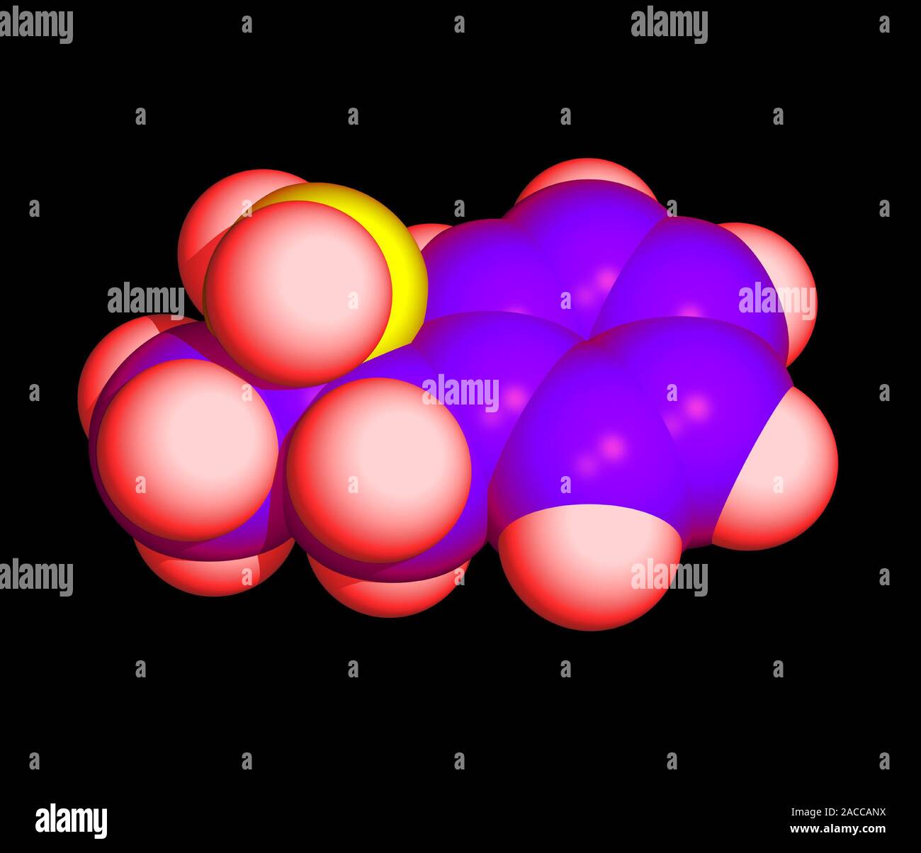 Amphetamine. Computer artwork of a molecule of amphetamine (chemical ...