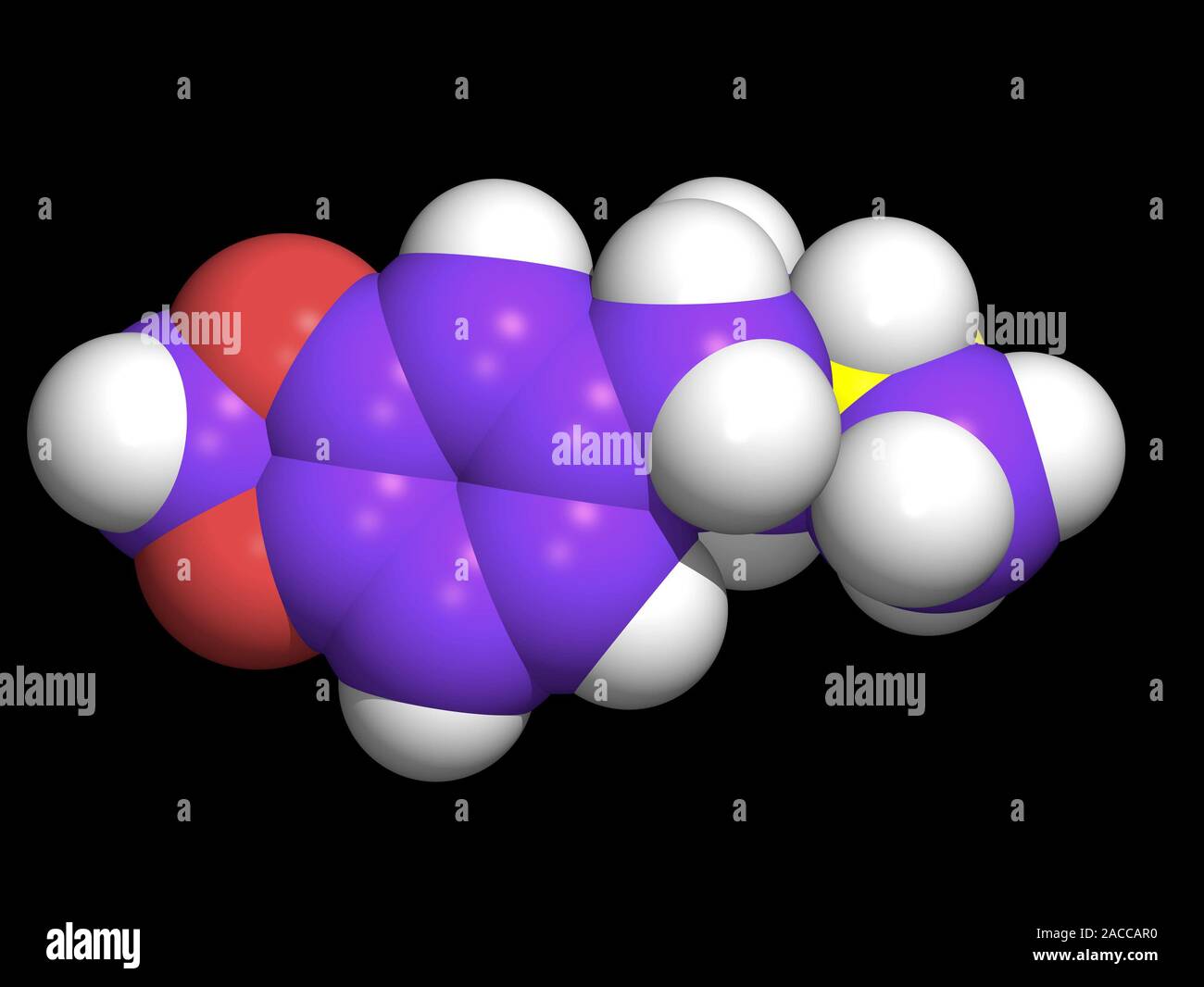 Ecstasy. Computer artwork of a molecule of the drug ecstasy (3,4 ...