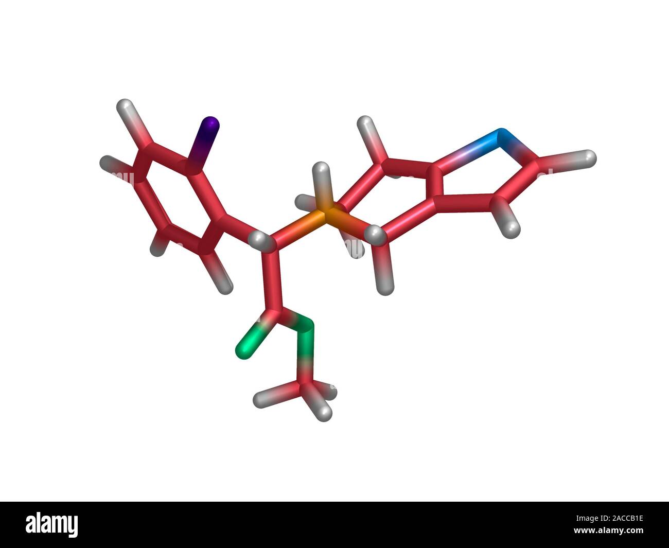 Anti-clotting drug. Molecular model of the anti- clotting drug ...