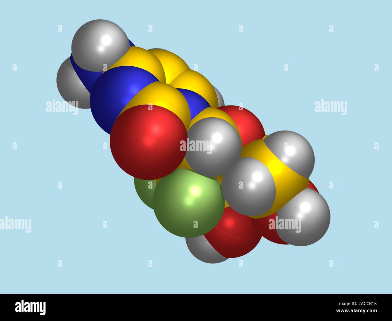 Chemotherapy drug. Computer model of a molecule of the intravenous ...