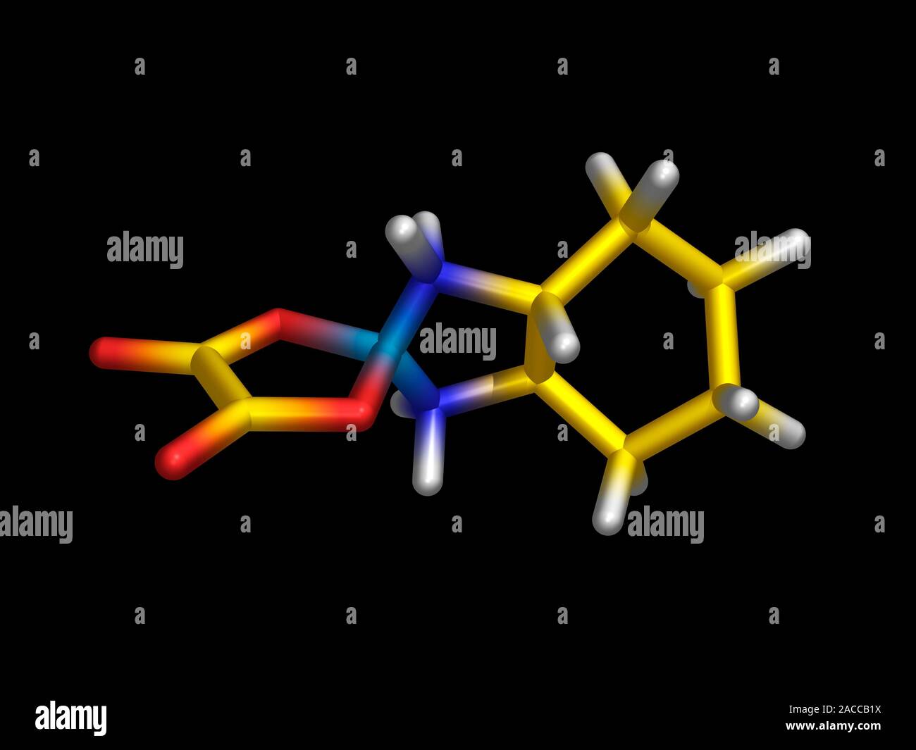 Chemotherapy drug. Computer model of a molecule of the chemotherapy ...