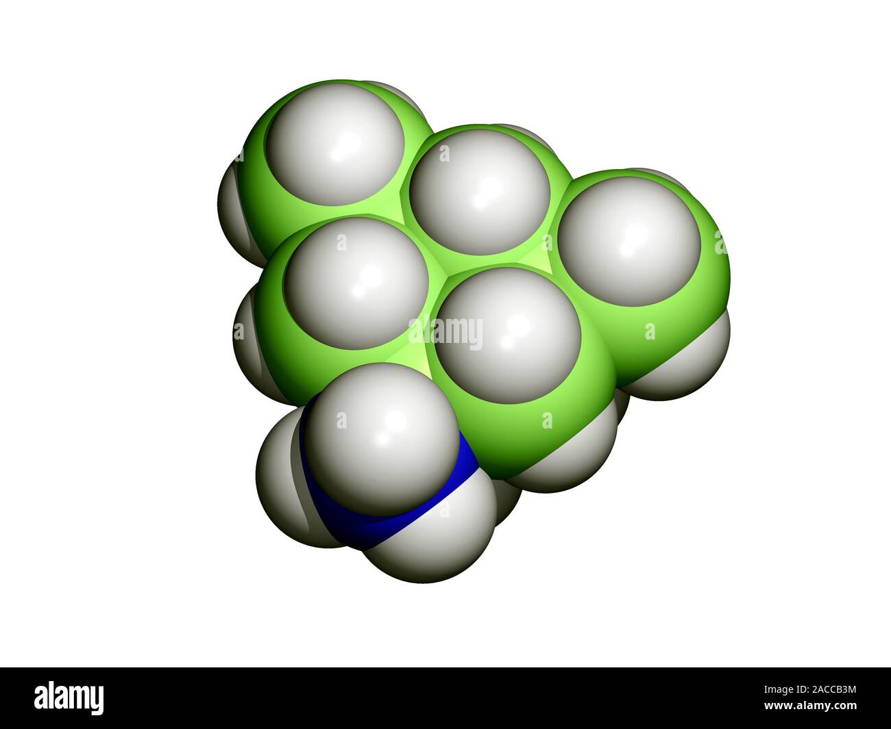 Memantine. Computer model of a molecule of the Alzheimer's drug ...