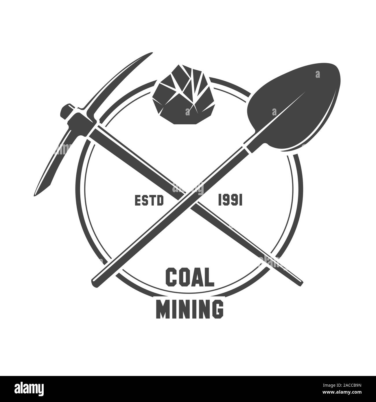 Coal mining emblem Stock Vector Image & Art - Alamy