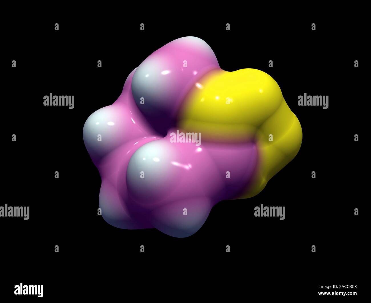 Pentetrazol drug molecule. Computer model of Pentetrazol (PTZ), a ...
