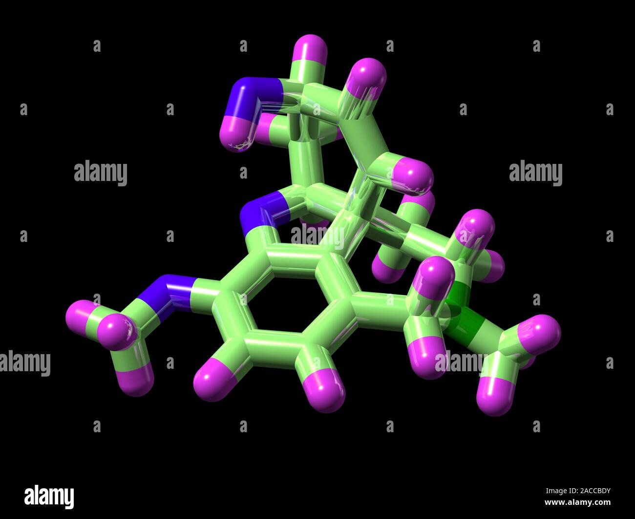 Galantamine. Molecular model of the Alzheimer's drug galantamine ...