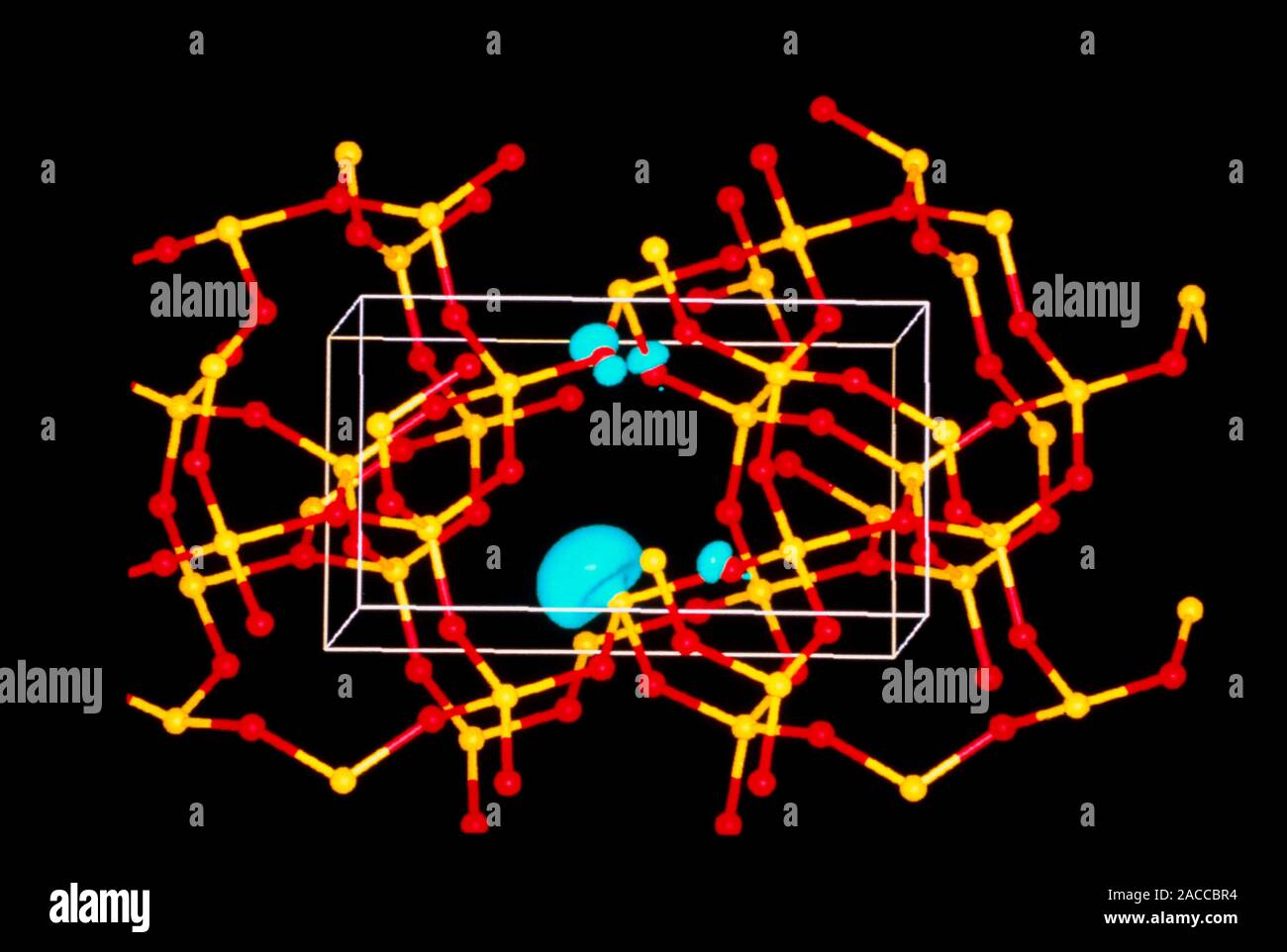 Dangling bond. Molecular graphic of a dangling bond associated with an ...