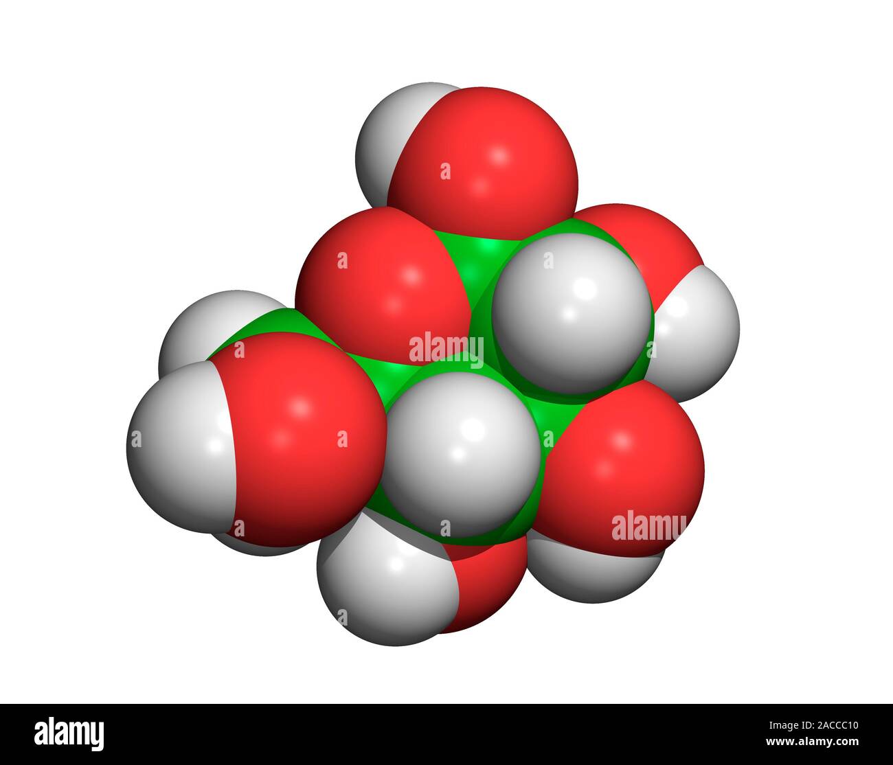 Glucose. Computer-generated model of glucose (C6H12O6). Glucose is ...