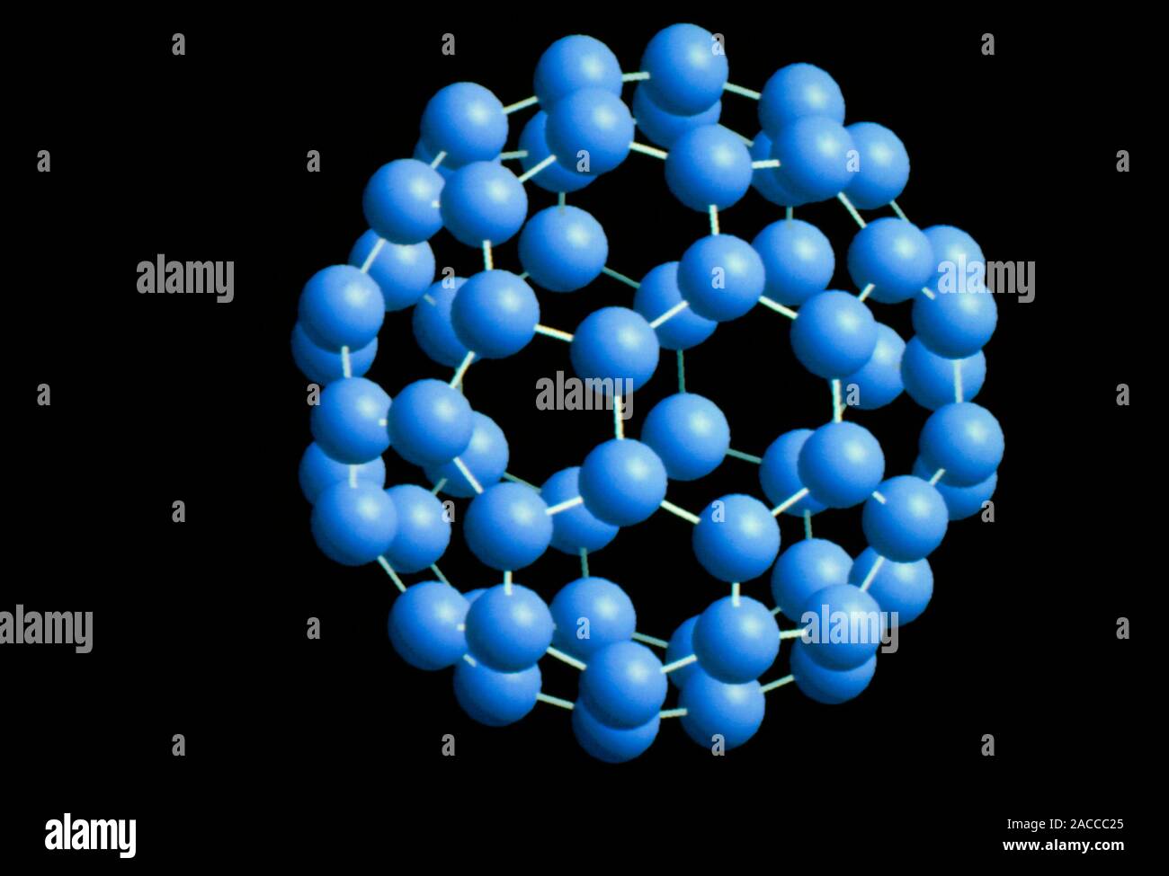 Ball-and-spoke molecular graphic representation of a molecule of ...