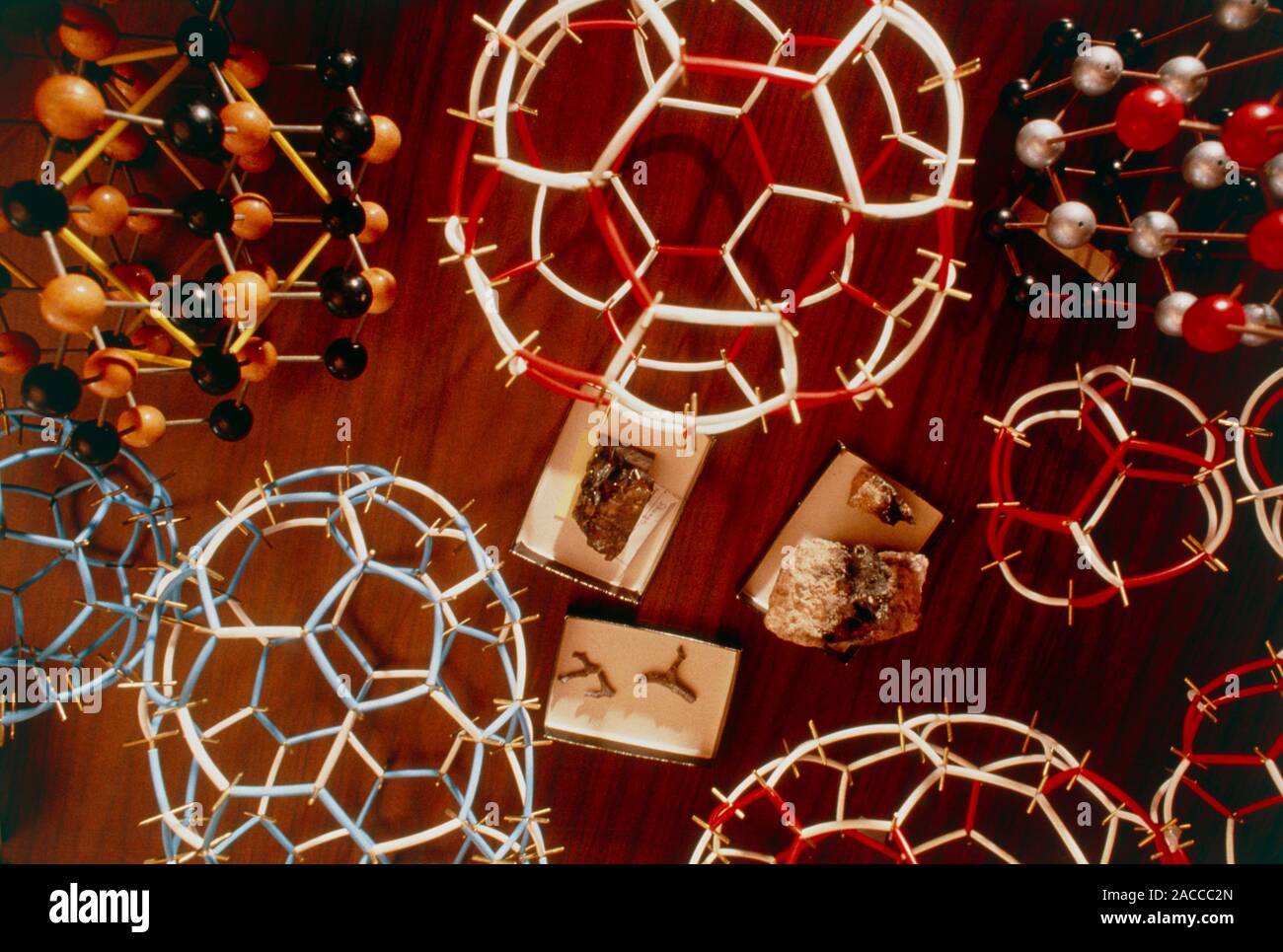 Models of fullerenes. View of various molecular models of fullerenes ...