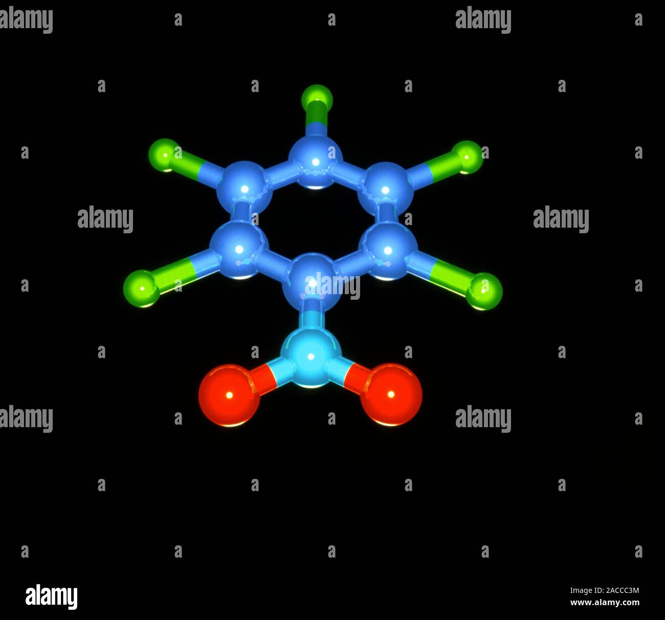 Quintozene. Computer model of a molecule of the fungicide quintozene ...