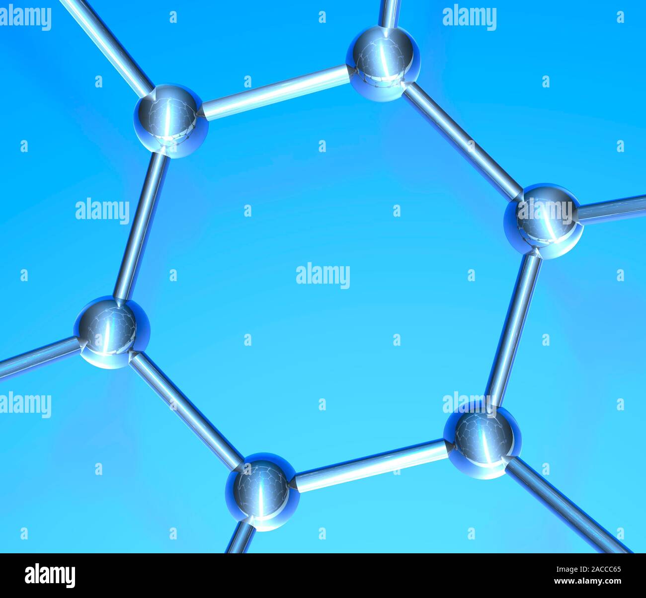 Buckminsterfullerene Computer Graphic Showing A Detail Of A Molecule