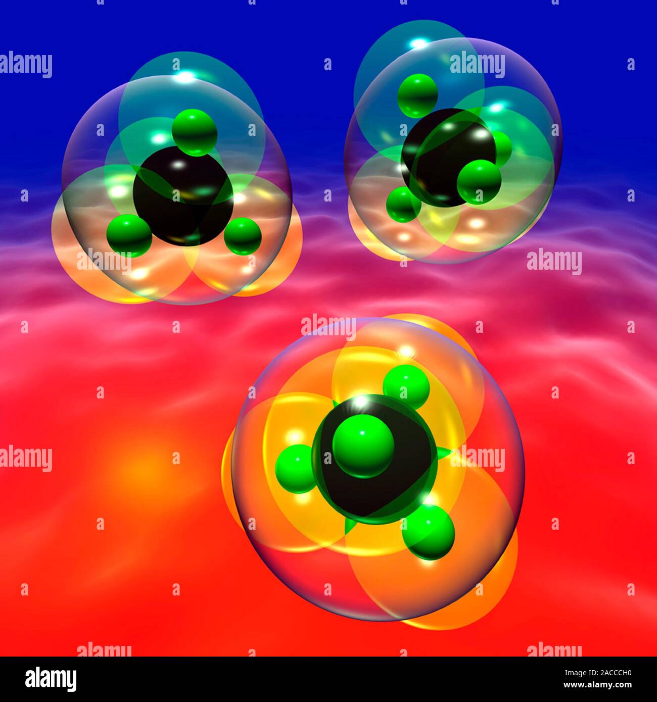 This image may not be used in educational posters Methane molecules ...