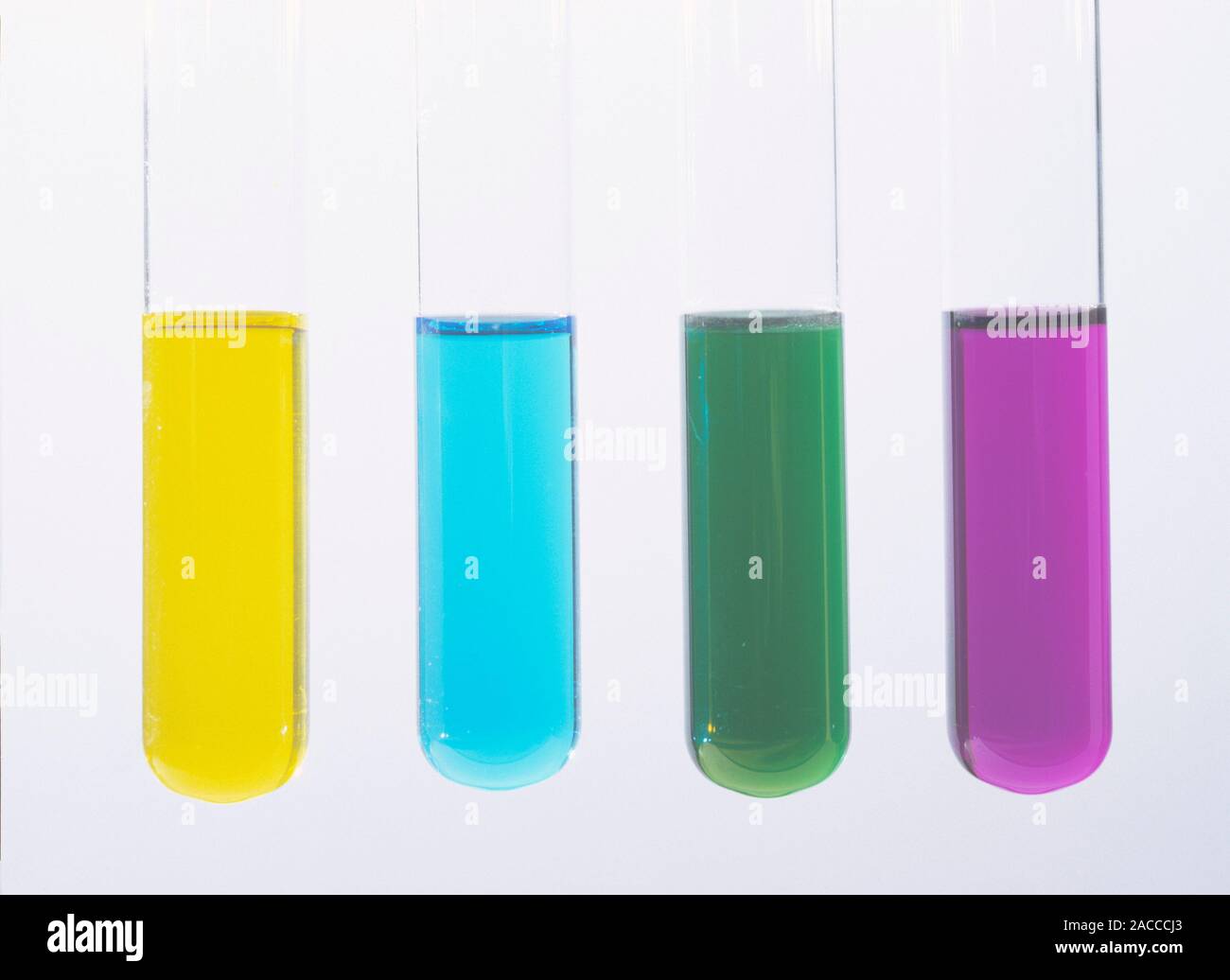 Vanadium oxidation states. Test tubes containing solutions of dissolved ...