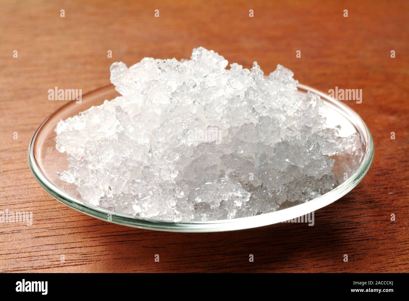 Zinc nitrate crystals, Zn(NO3)2. Although zinc is positioned in the ...