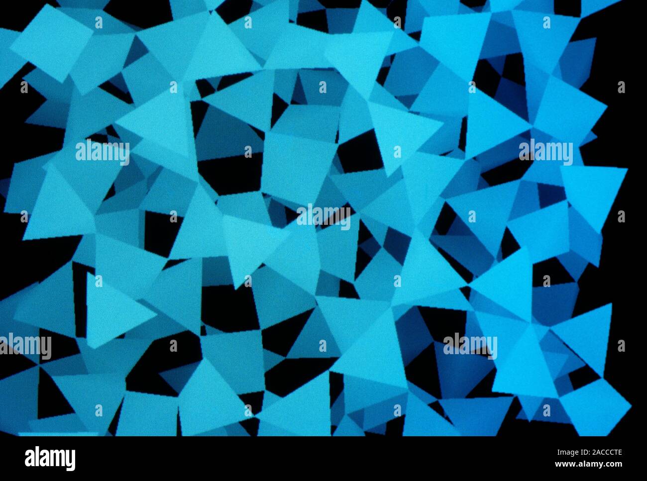 Structure of glass: supercomputer graphics showing the results of a ...