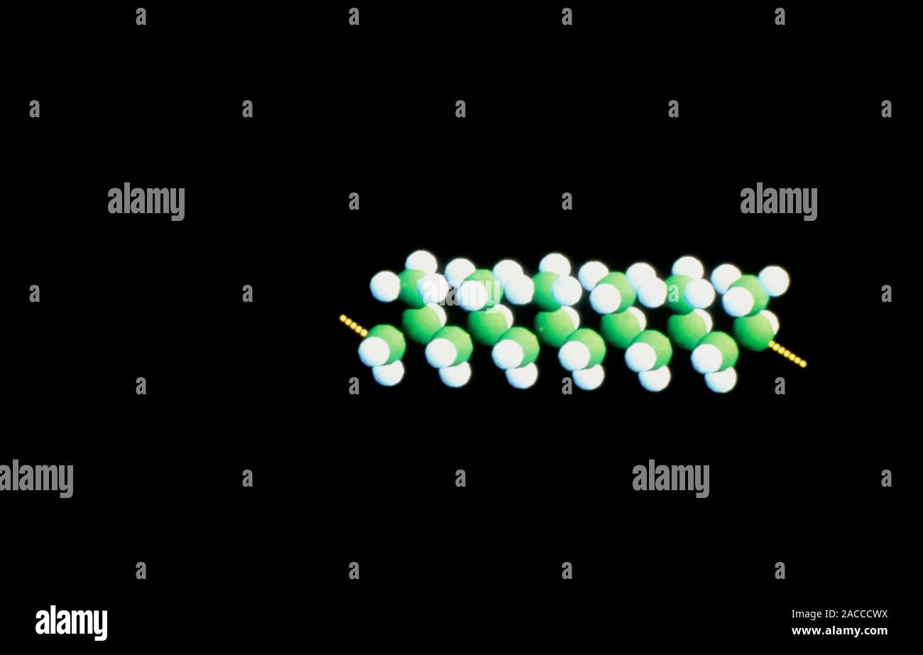 Computer graphics representation of a section of a polypropylene ...