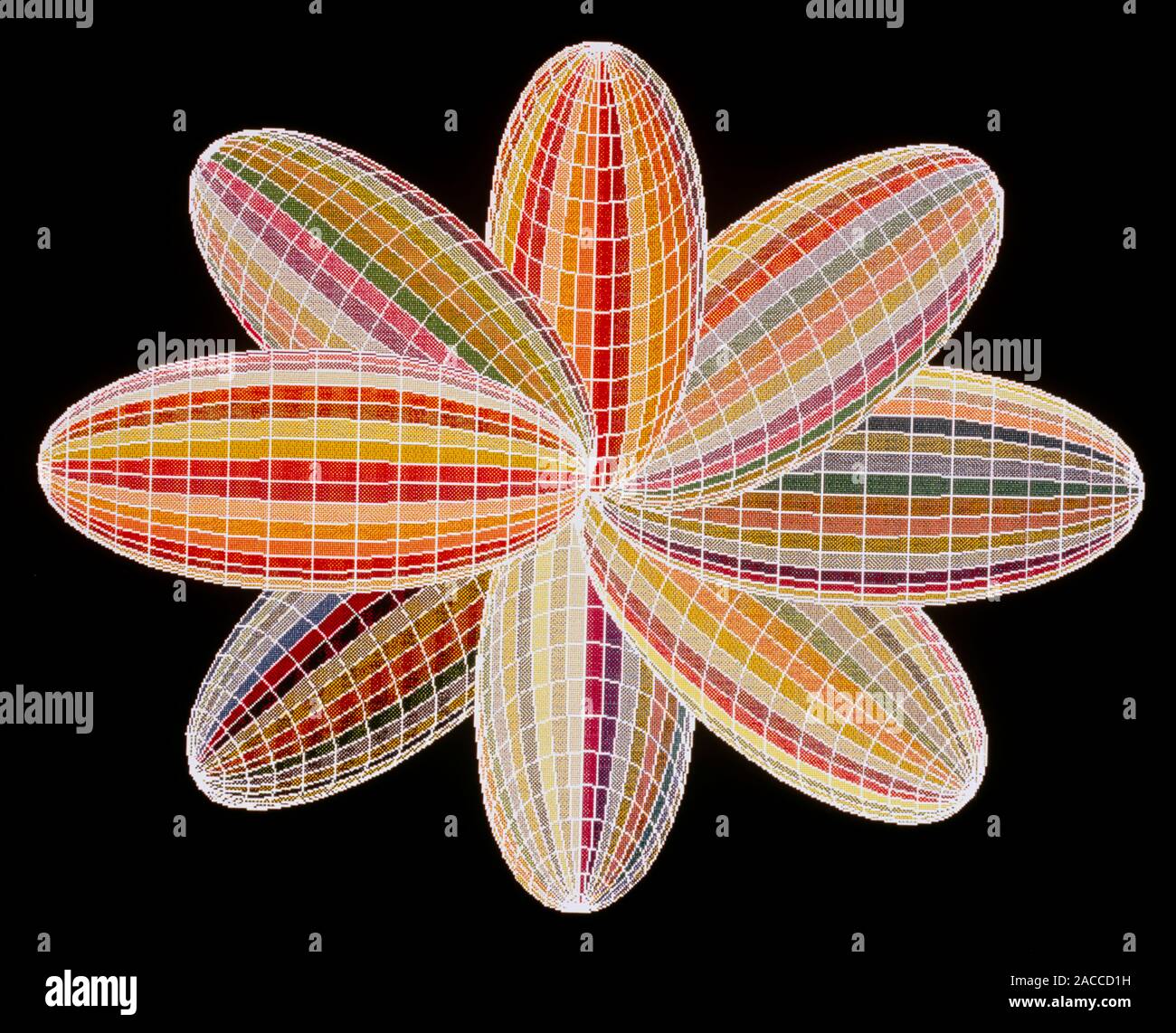 '8-Leafed Rose', a computer plot of a three- dimensional complex mathematical function Stock ...