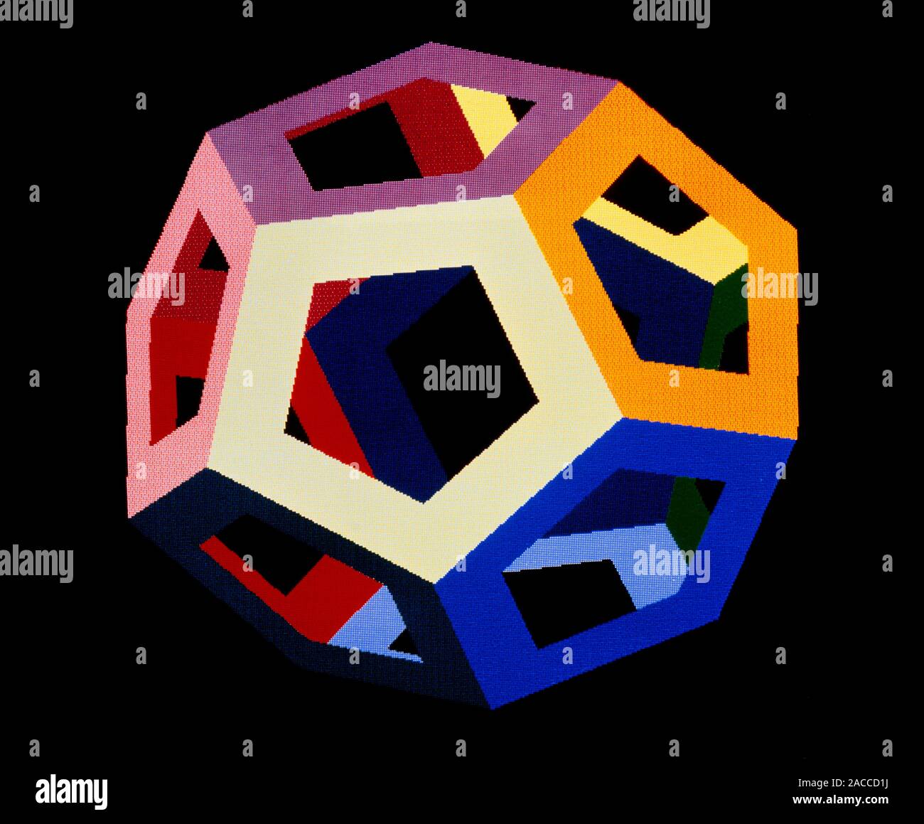 'Window dodecahedron', a computer plot of a three- dimensional mathematical function. The ...