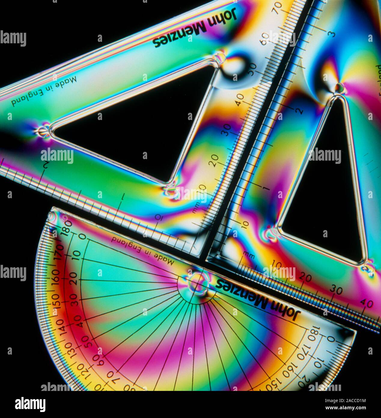 Stress patterns in plastic geometry instruments revealed by ...
