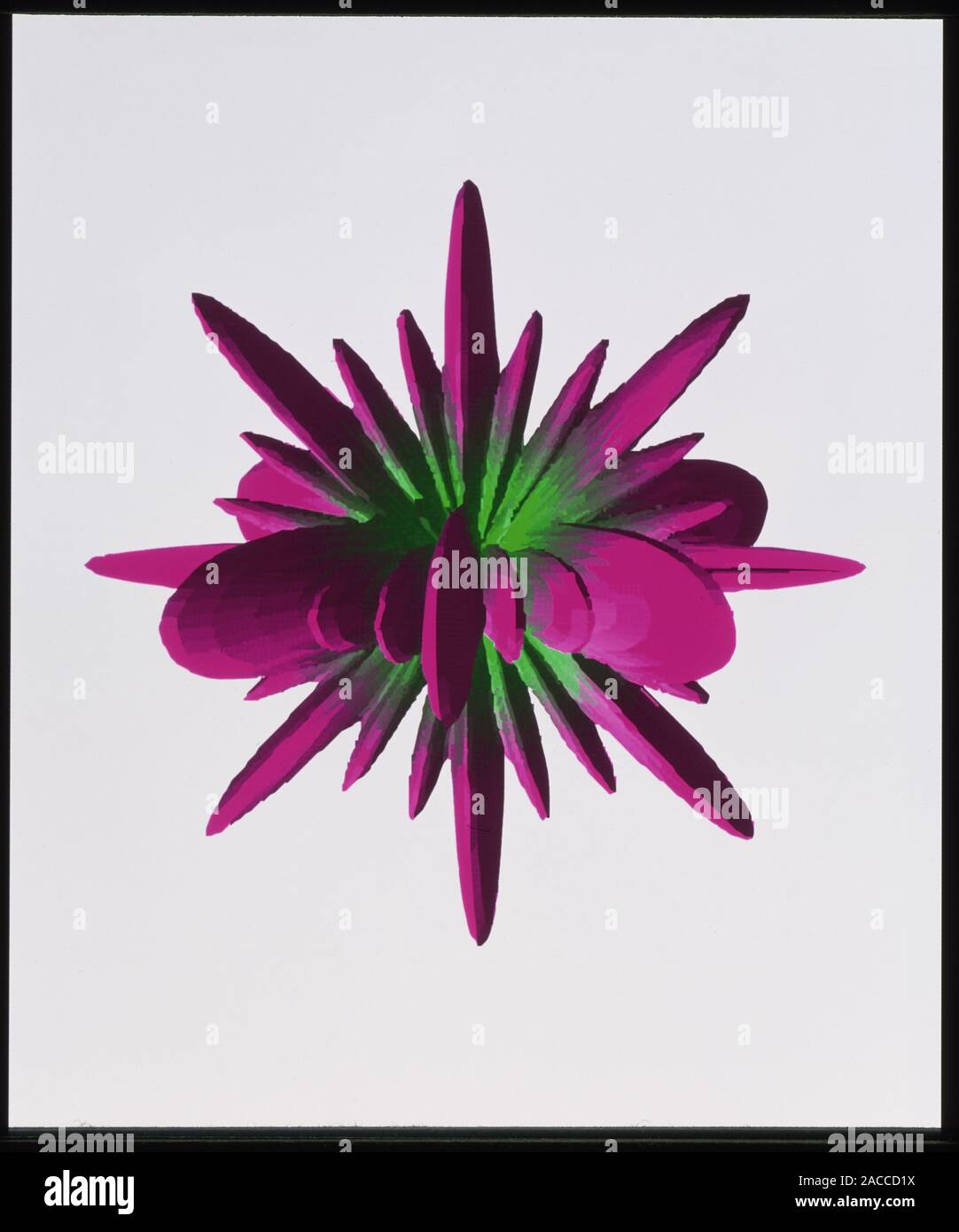 Spherical geometry. Computer graphic of a spheri- cal harmonic function ...