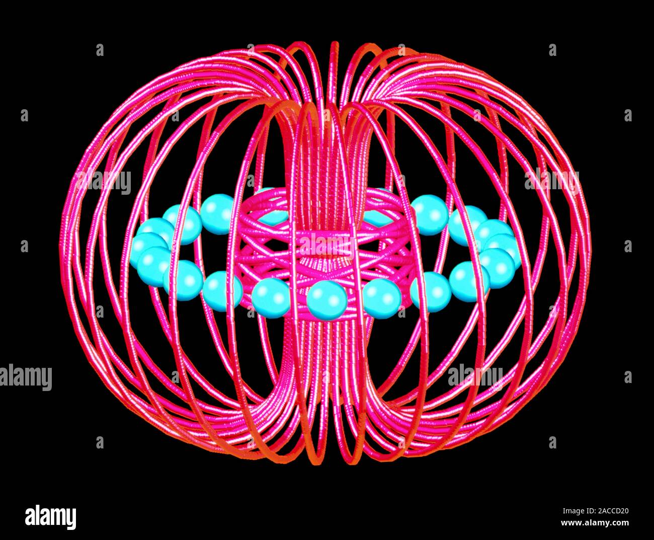 Spherical geometry. Computer graphic of a spheri- cal harmonic function ...