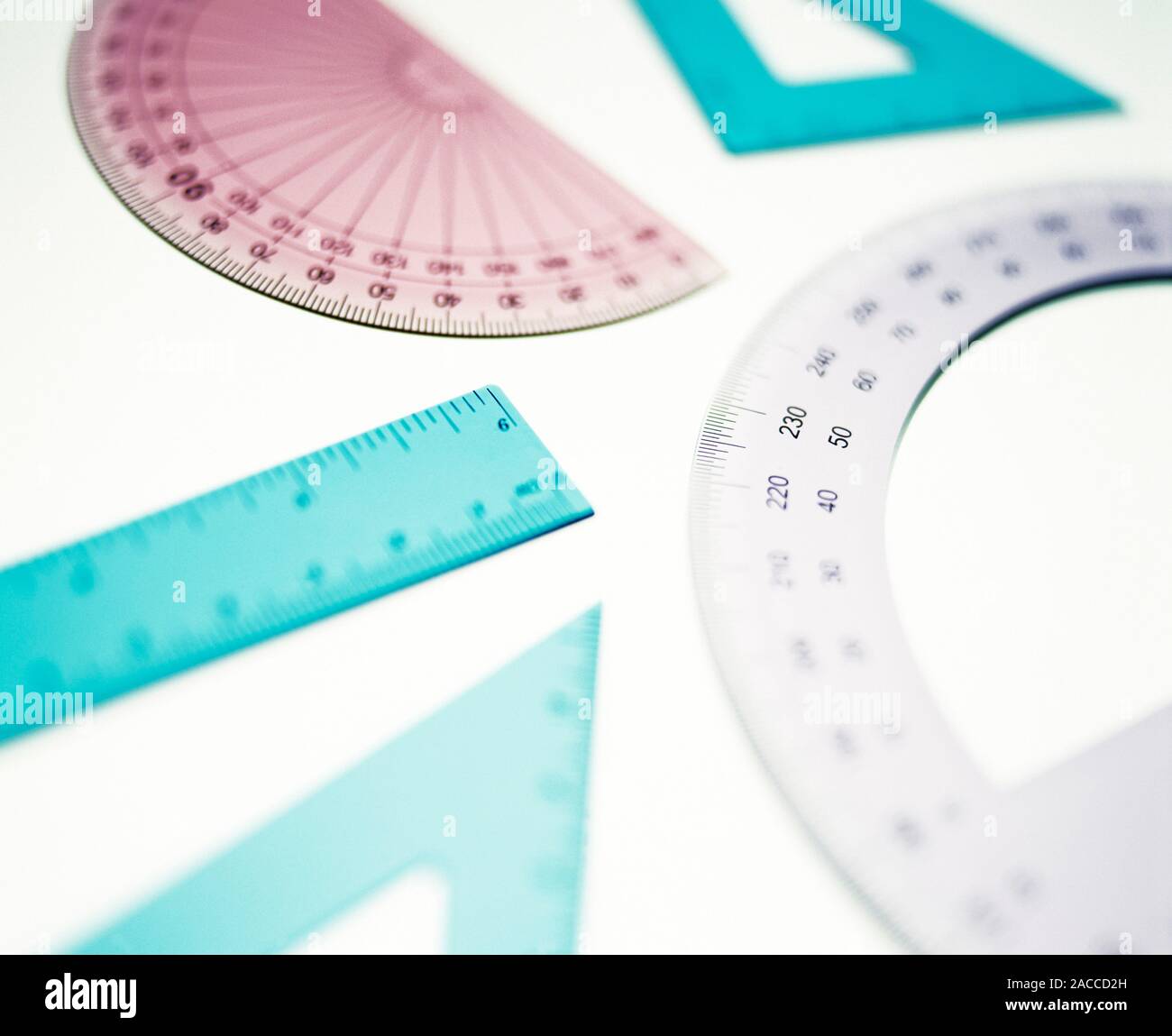 Geometry set. Plastic instruments used for geometry and technical ... Geometry set. Plastic instruments used for geometry and technical ...