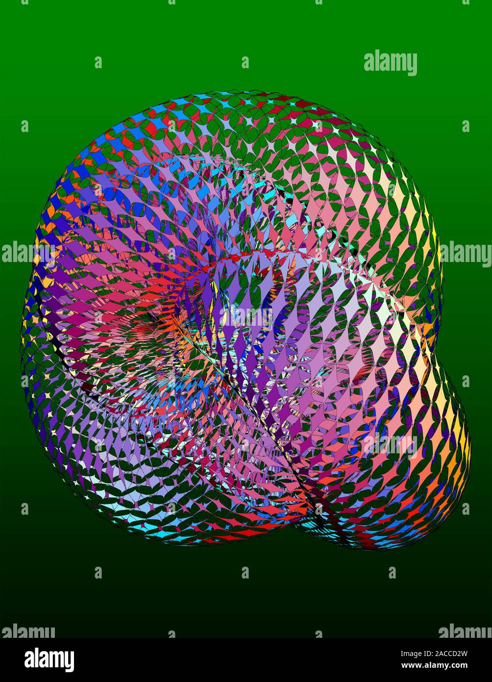 Torus. Computer model of the three-dimensional projection (or shadow ...