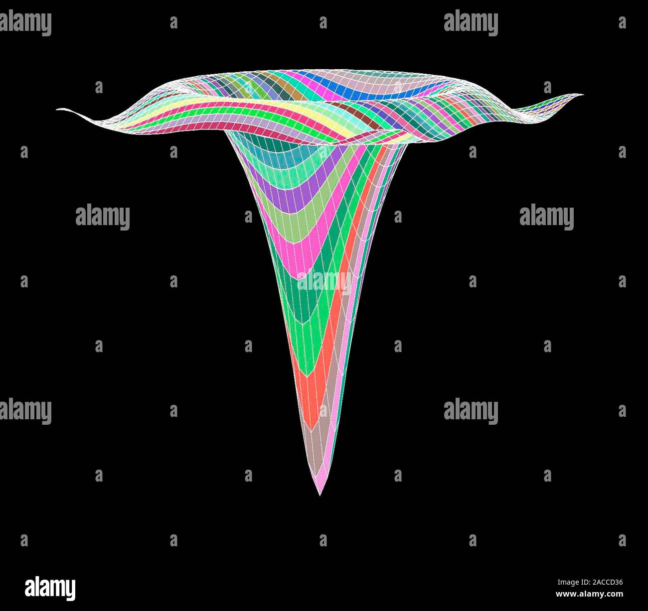 Mathematical model. Computer artwork of a three- dimensional ...
